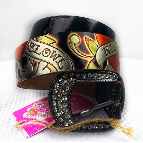 Ed Hardy | Accessories | Neworiginal Edhardy Lovekills Patentshiny ...